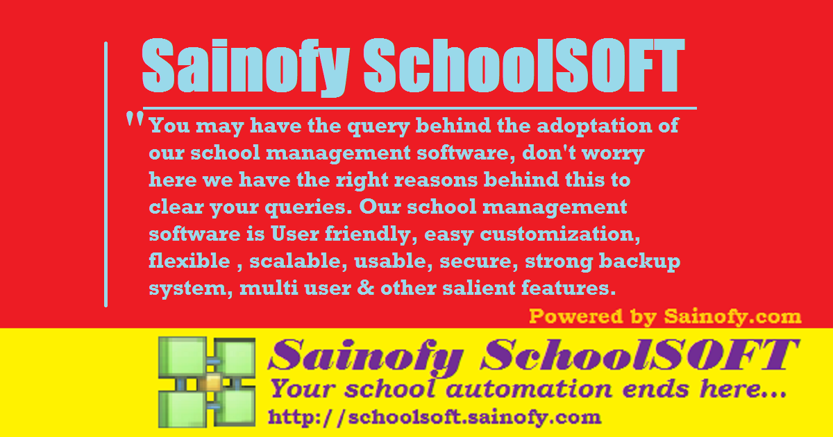 School Management Software OR School ERP | Sainofy