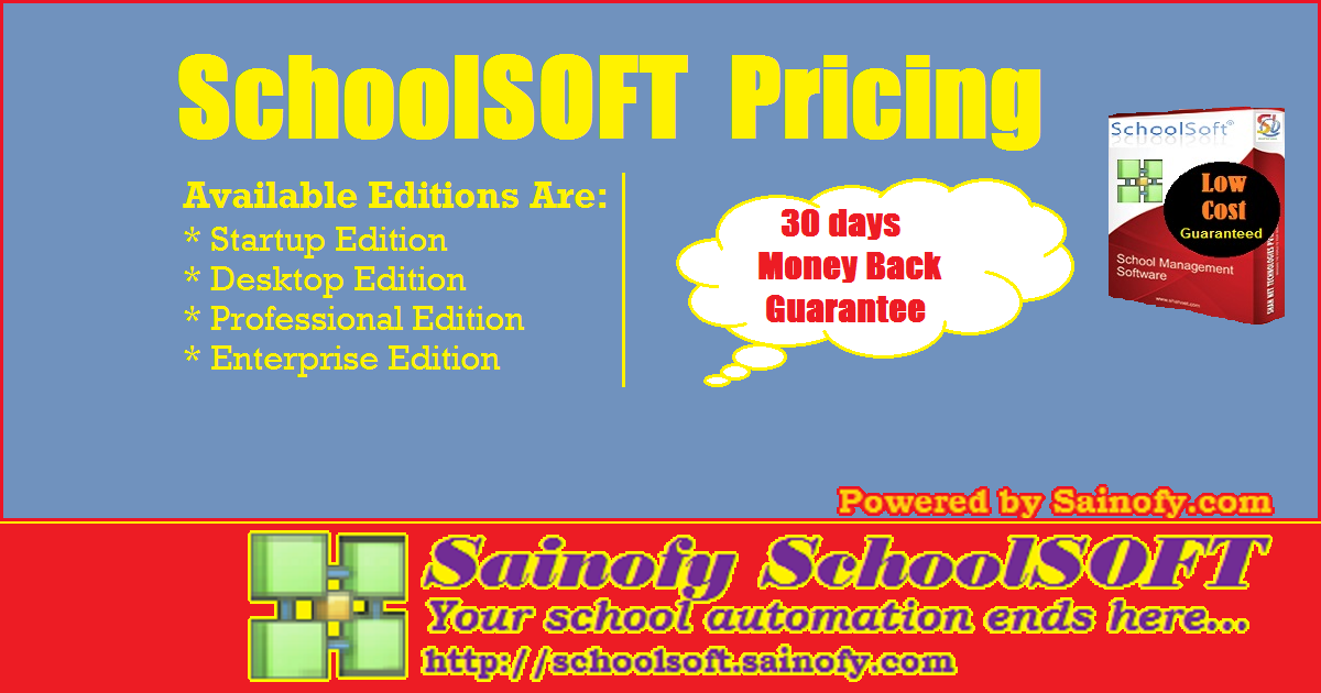 Plan And Pricing | Sainofy SchoolSOFT